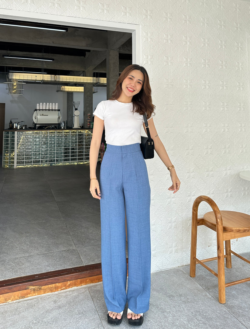 Linen Look High Waist Pants – StyleAsh